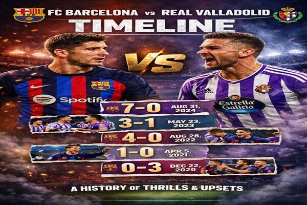 FC Barcelona vs Real Valladolid Timeline - Wicket Stories