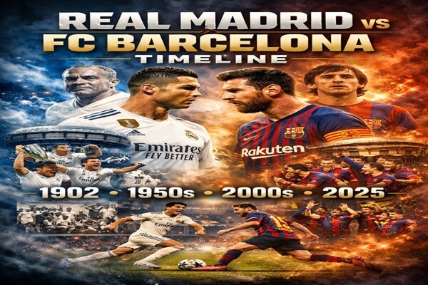 Real Madrid vs FC Barcelona Timeline - Wicket Stories